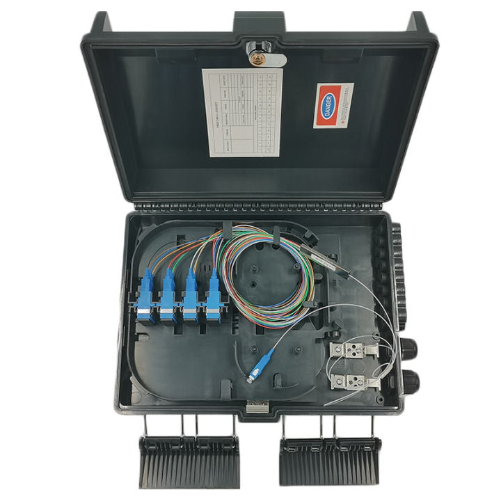 Fibre FAT Box – Loaded with SC/UPC Adapters & 1x16 SC/UPC Pigtails ...